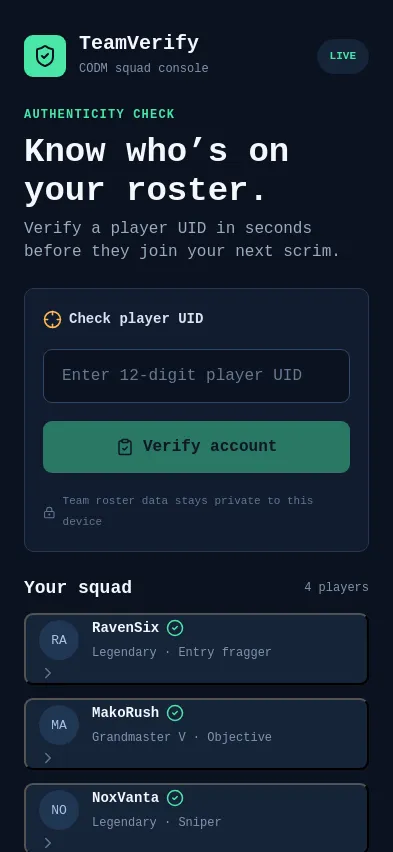 CODM Auth Checker
