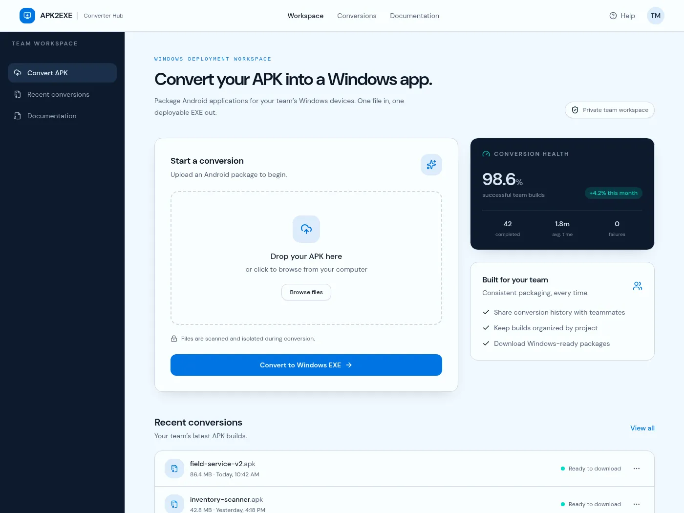 APK2EXE Converter Hub