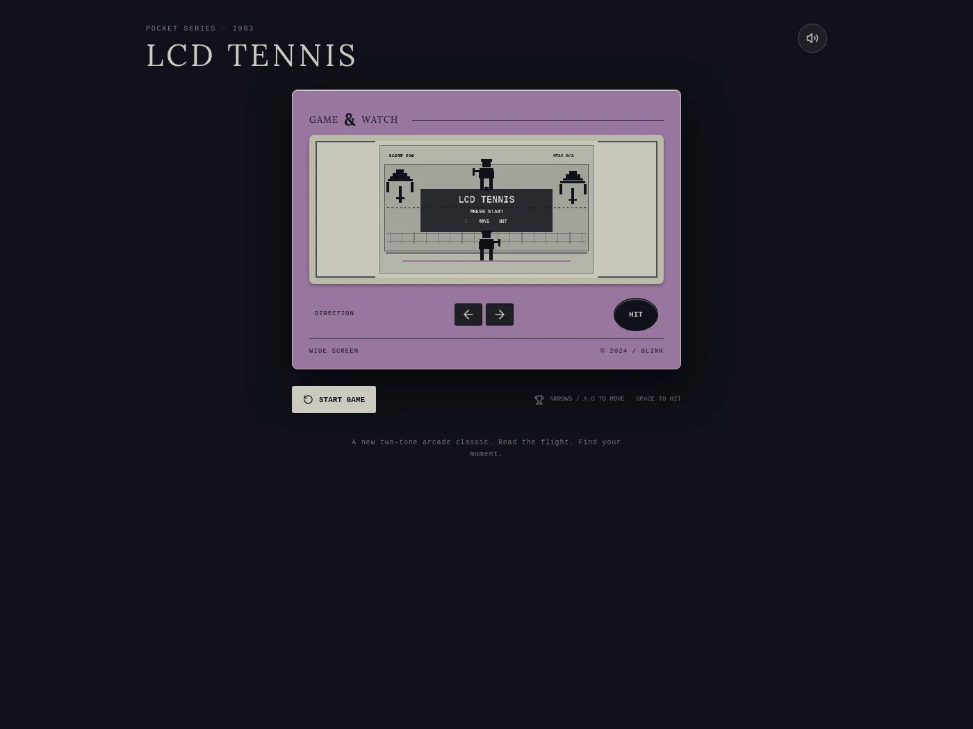 LCD Tennis Mini-Game