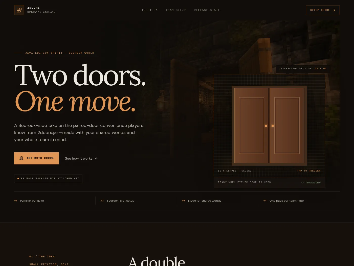 Bedrock 2Doors Add-on