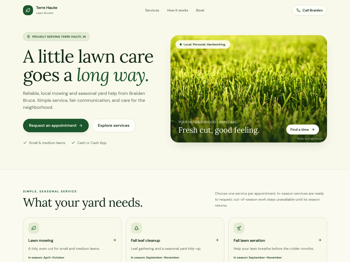 Terre Haute Lawn Booker