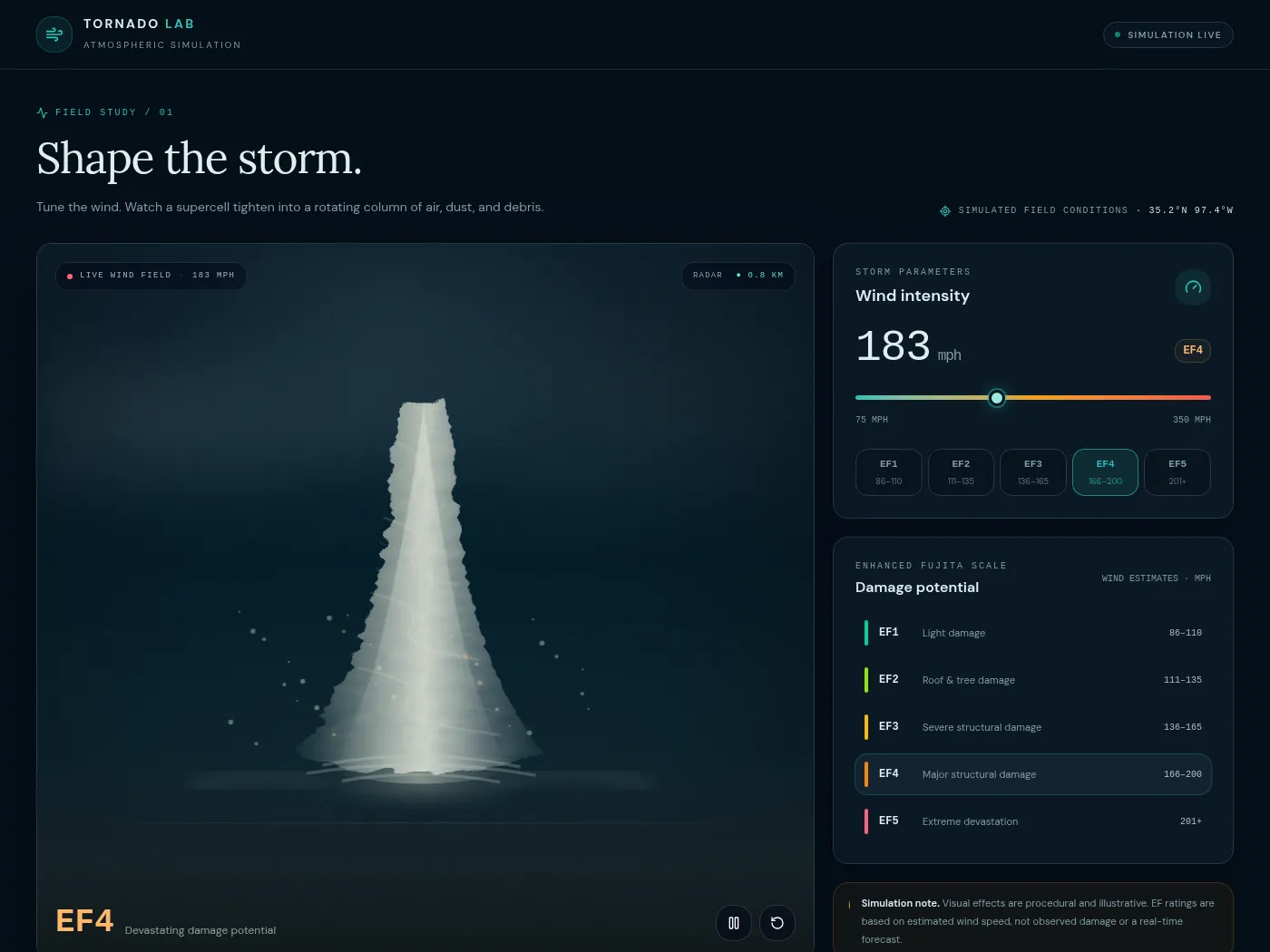 Realistic Tornado Simulator
