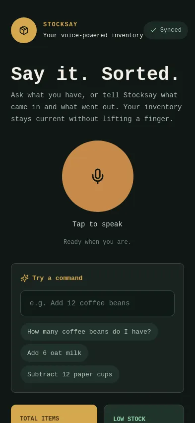 Voice Inventory Assistant