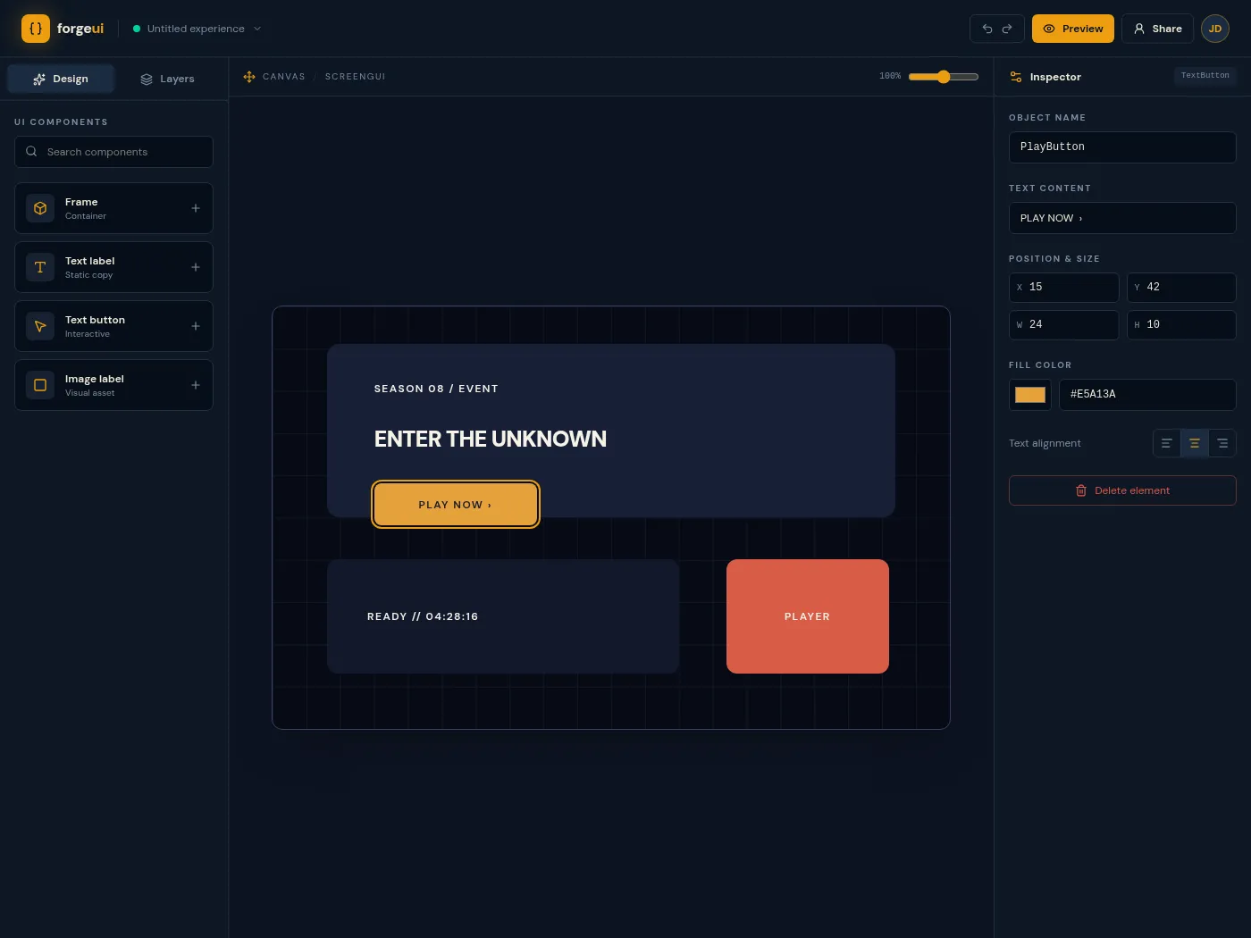Roblox UI Builder