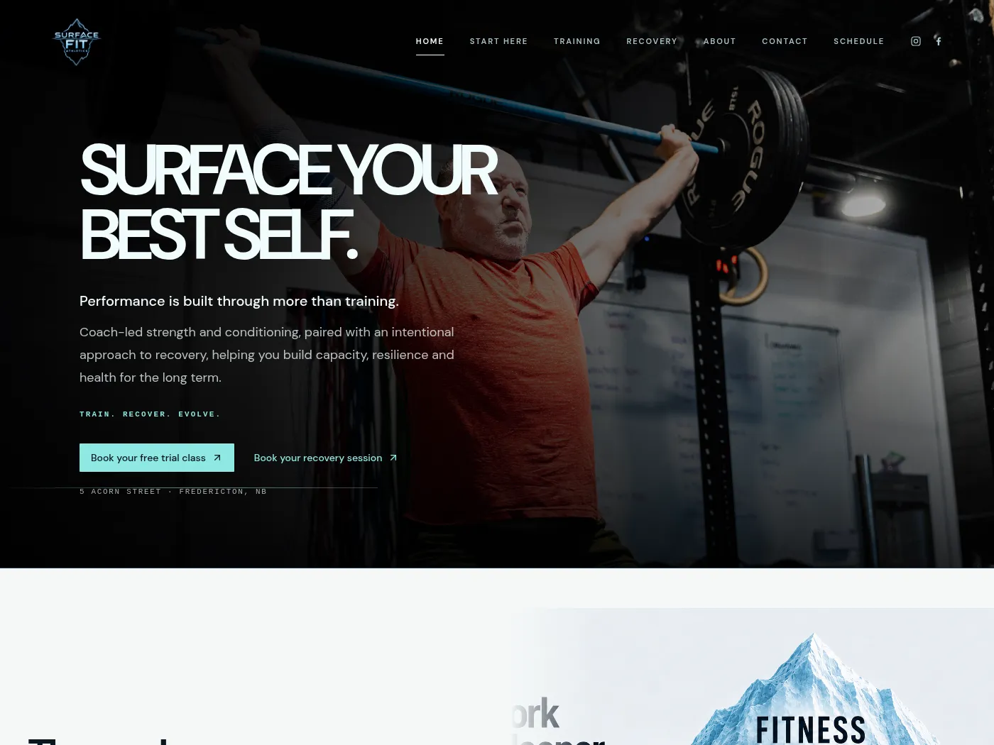 Surface Fit Athletics Website