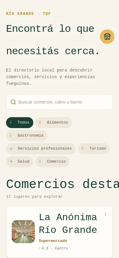 Comercio Finder App