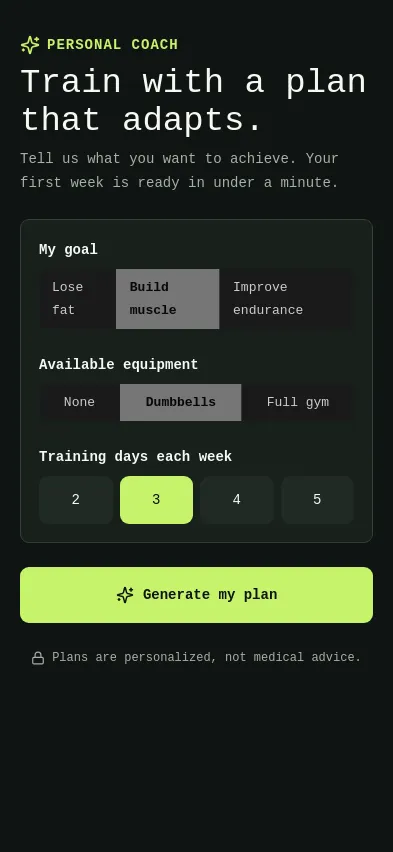 AI Workout Coach