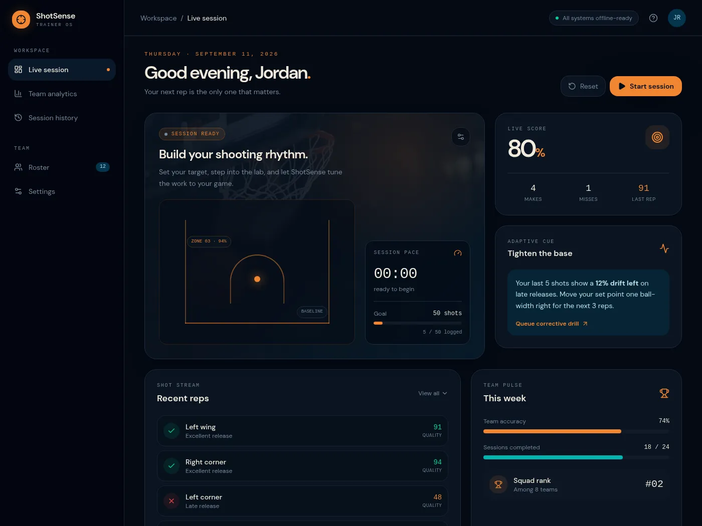 AI ShotSense Trainer