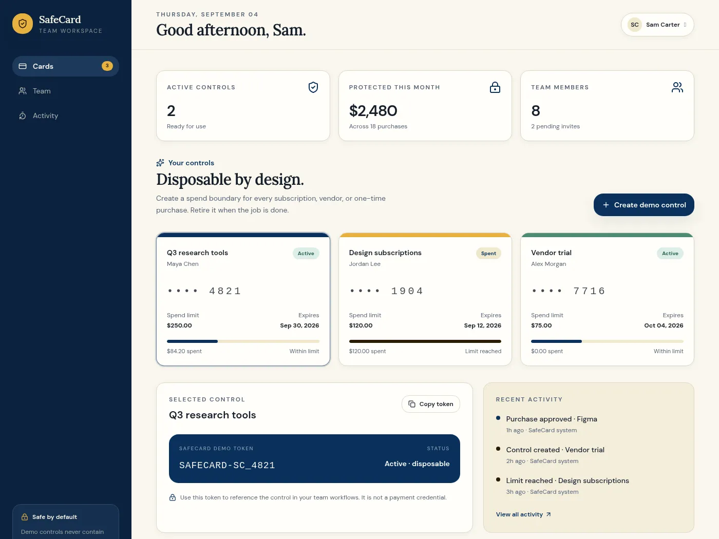 SafeCard Generator