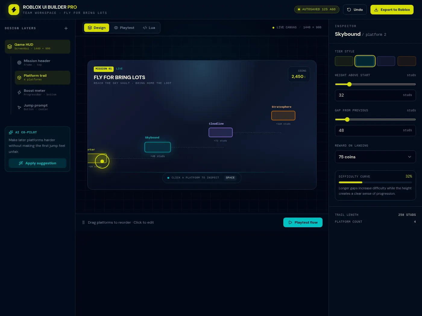 Roblox UI Builder Pro