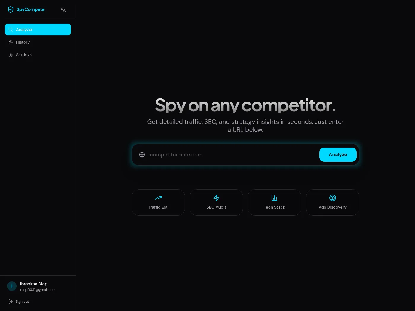 SpyCompete Analyzer
