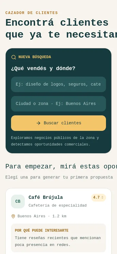 Cazador de Clientes