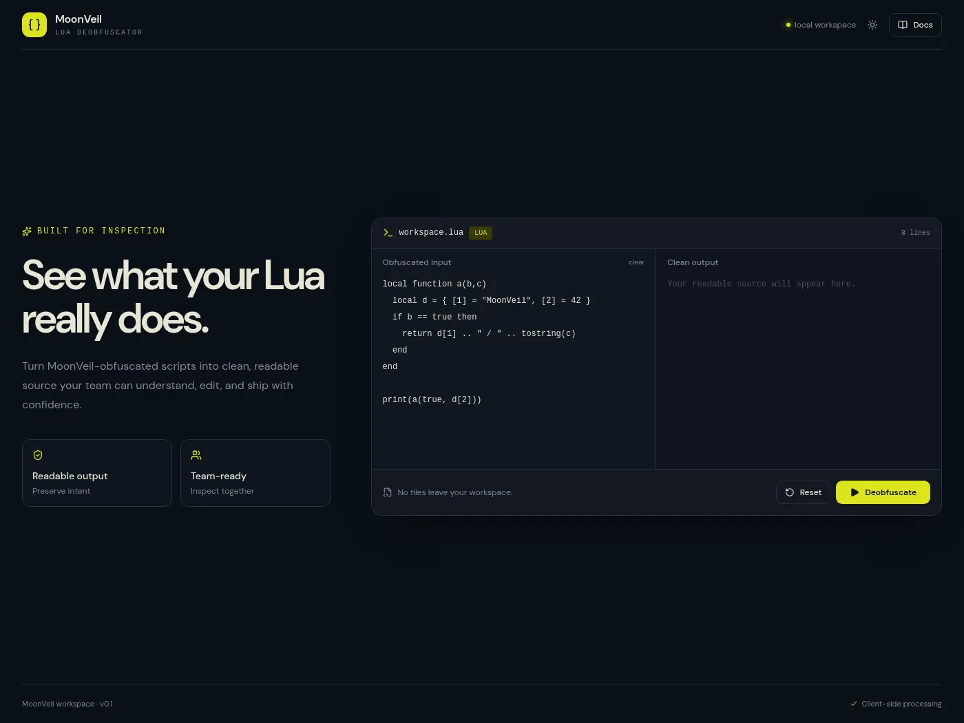MoonVeil Lua Deobfuscator