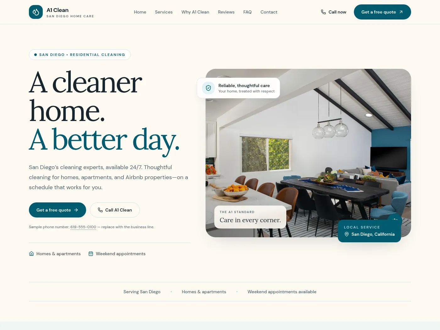 A1 Clean Website