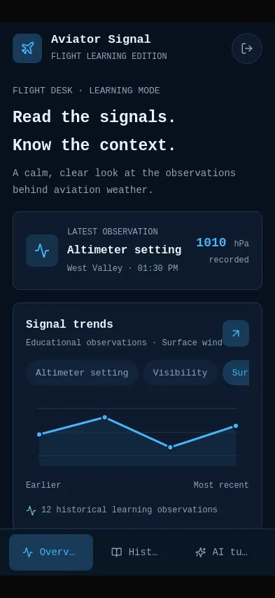 Aviator Signal Tracker