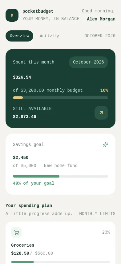 PocketBudget Tracker