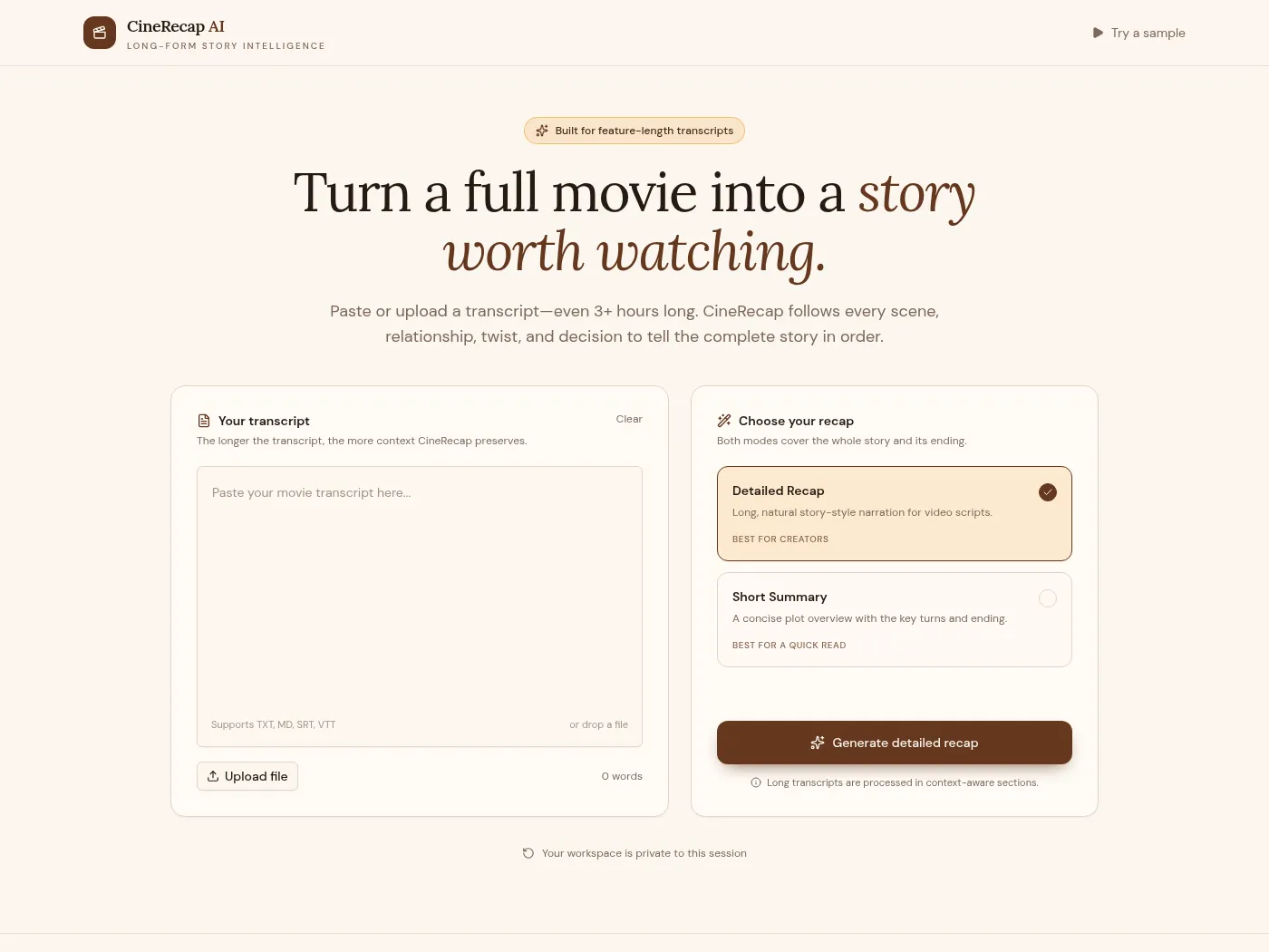 CineRecap AI
