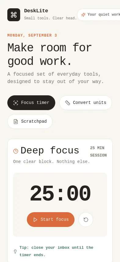 DeskLite Utility
