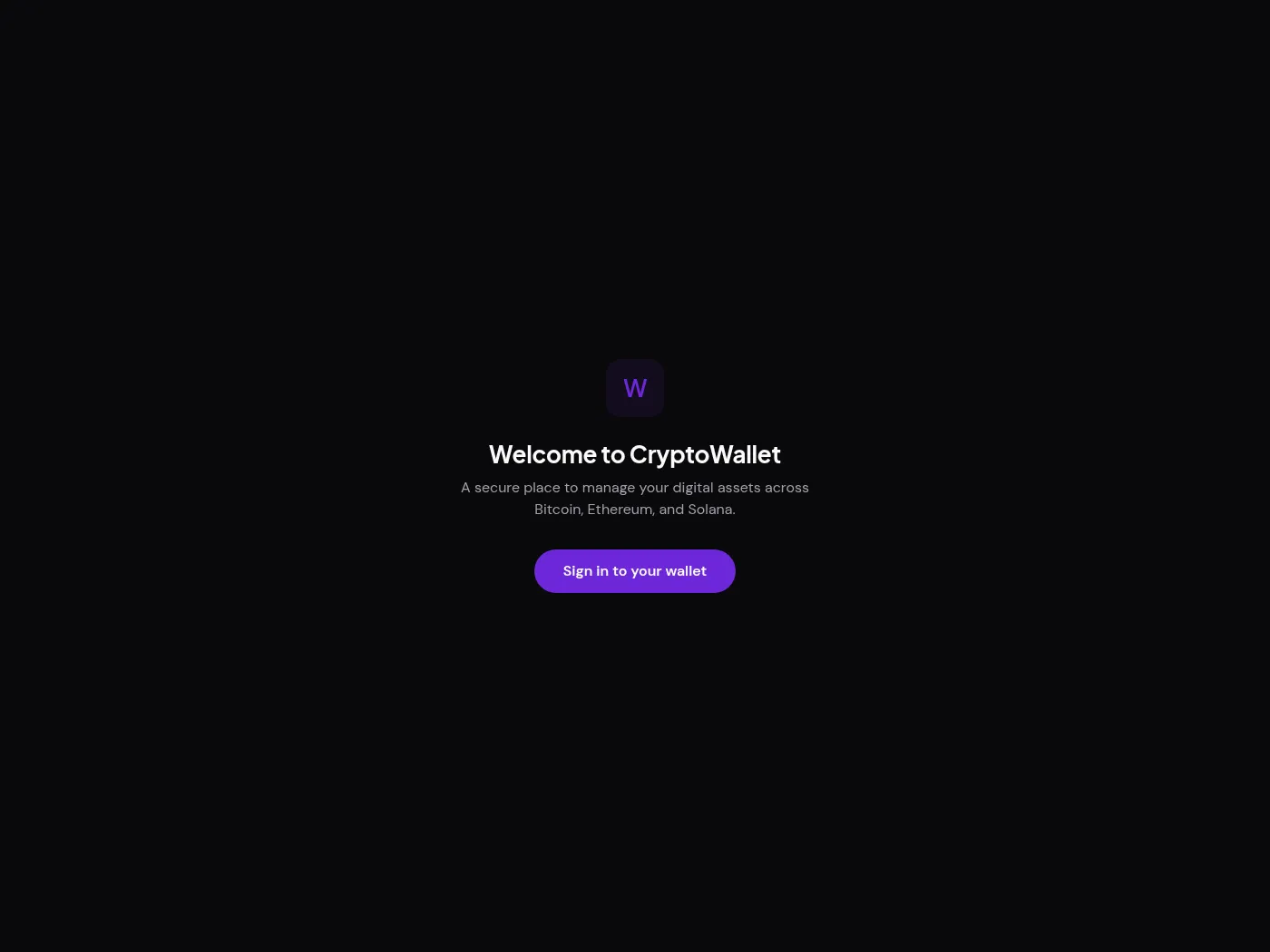 Crypto Wallet Dashboard
