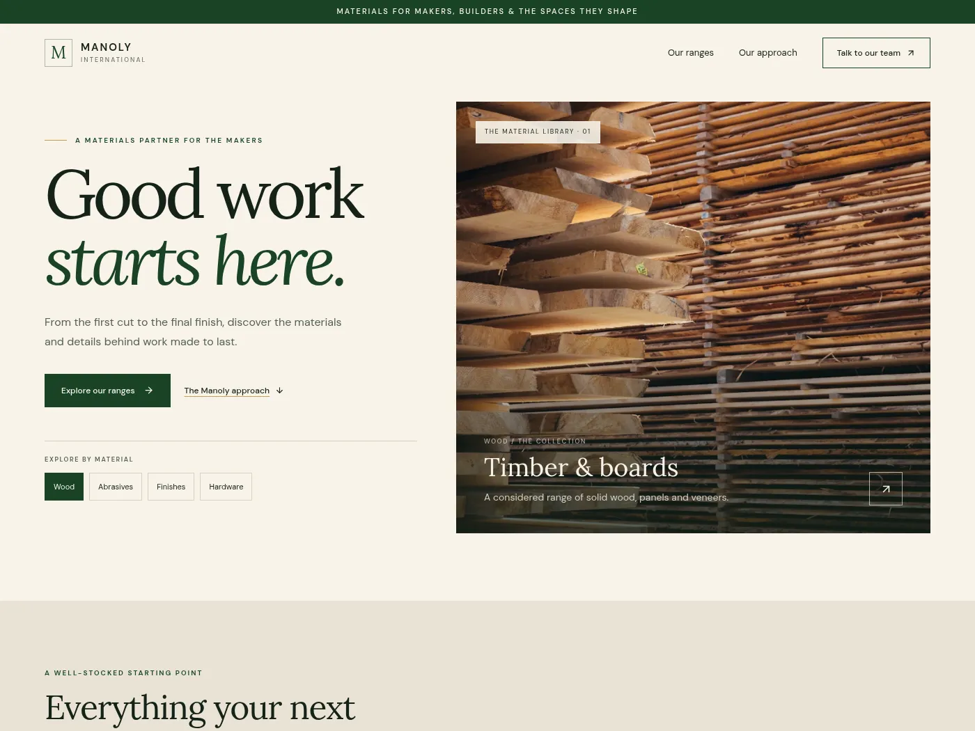 Manoly Wood Trading Site