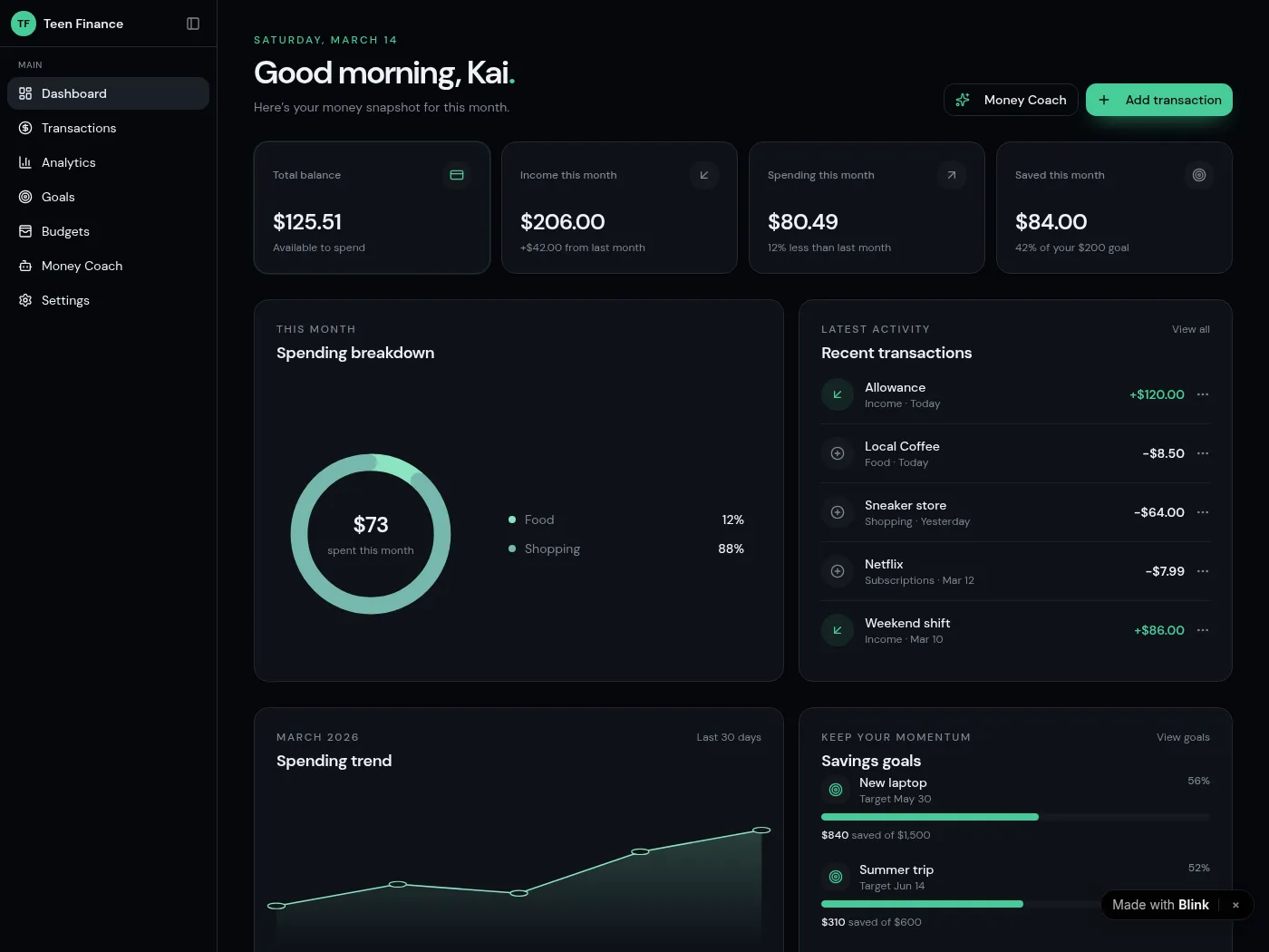 Teen Finance Revamp