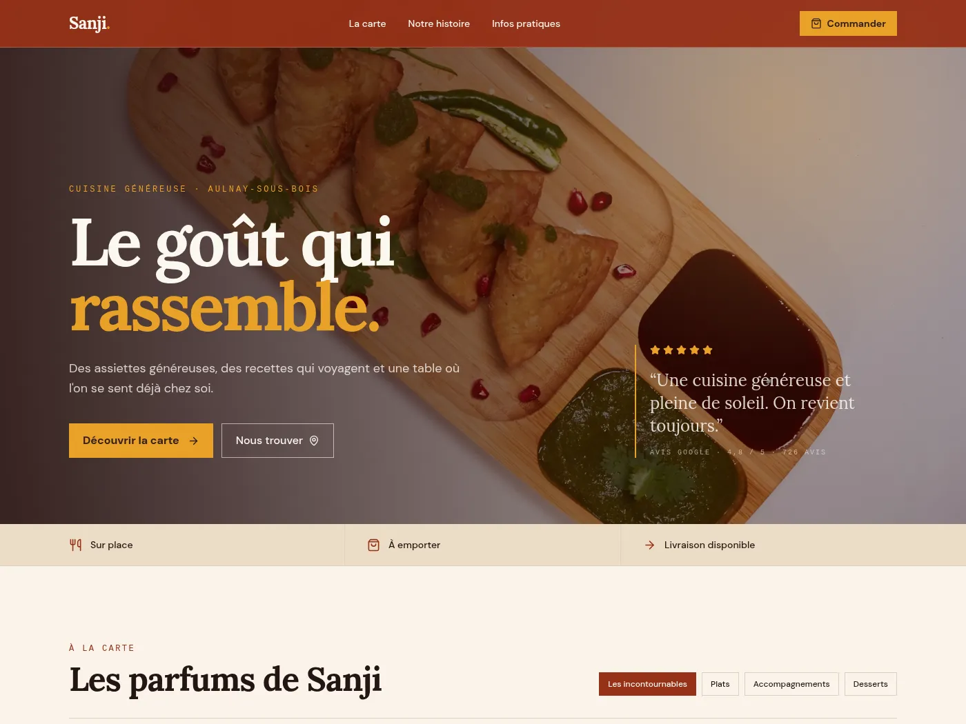 Sanji Kitchen Website