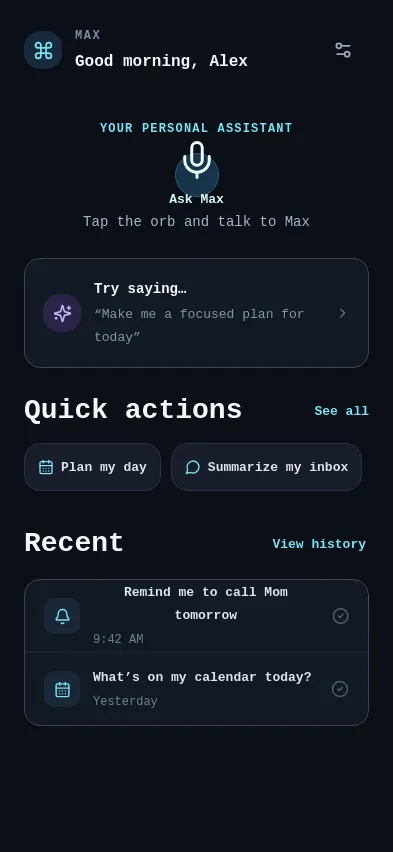 Max Voice Assistant