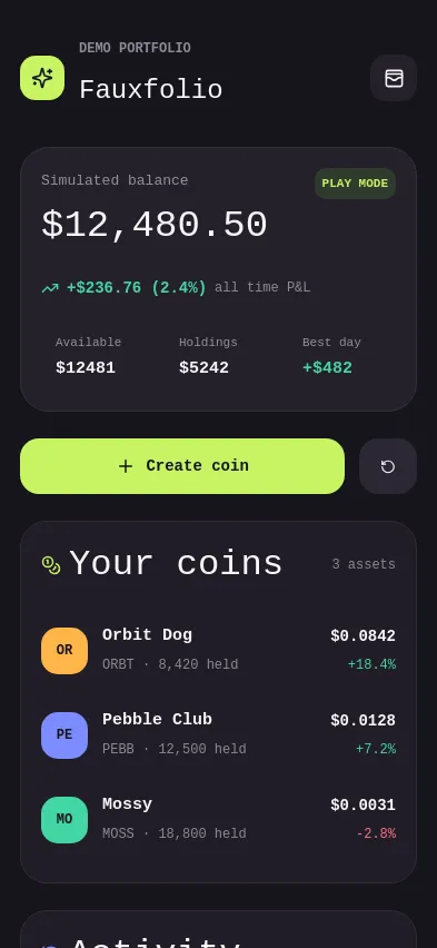 Phantom Mock Wallet