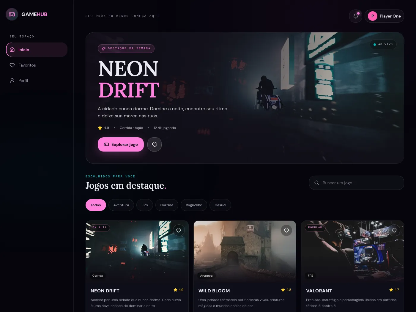 GameHub Neon