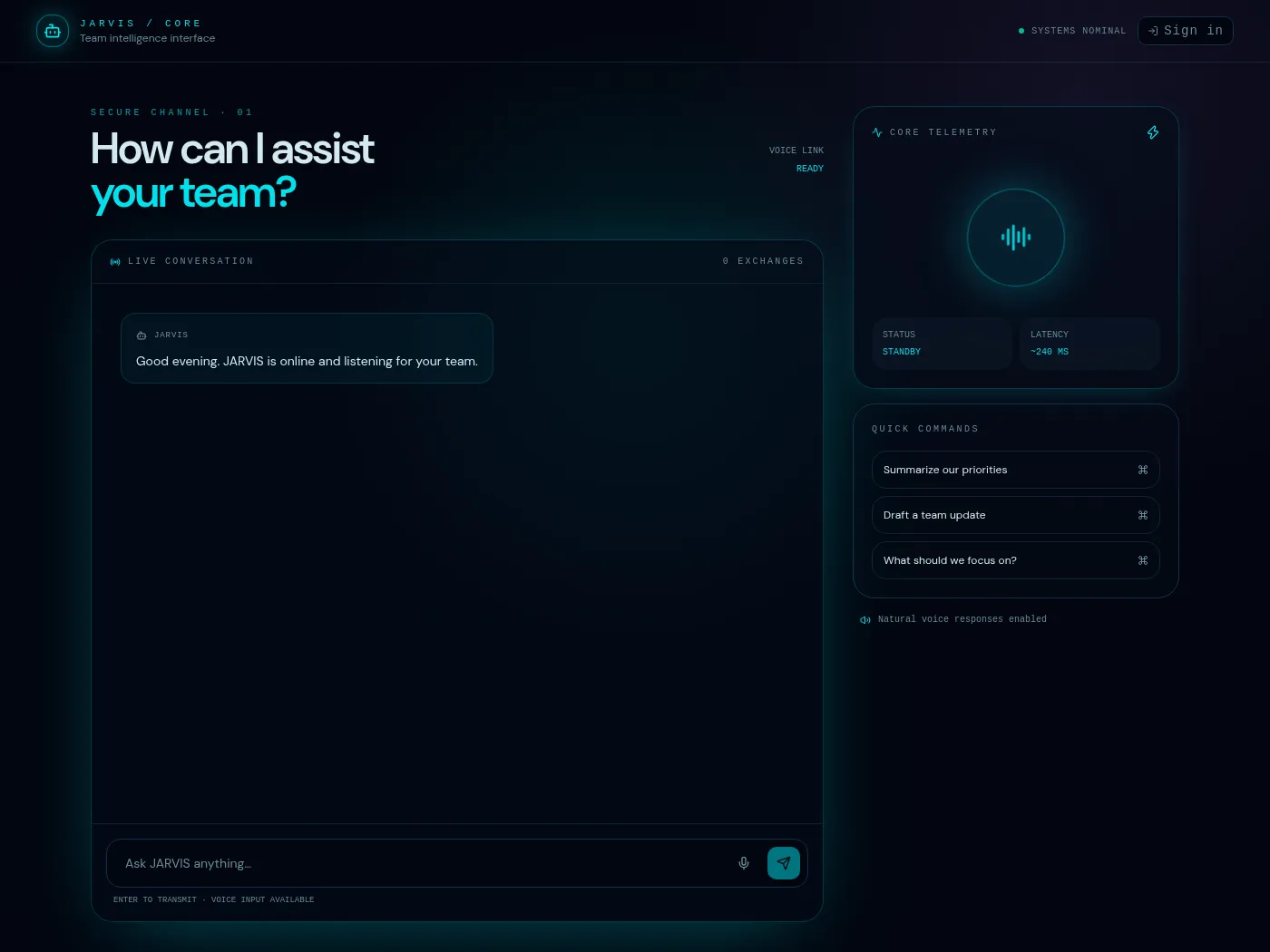 JARVIS Holo Assistant
