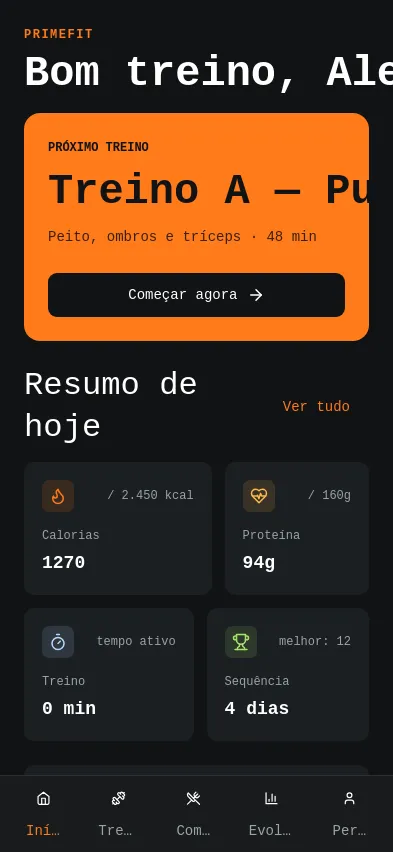 PrimeFit Evolution App