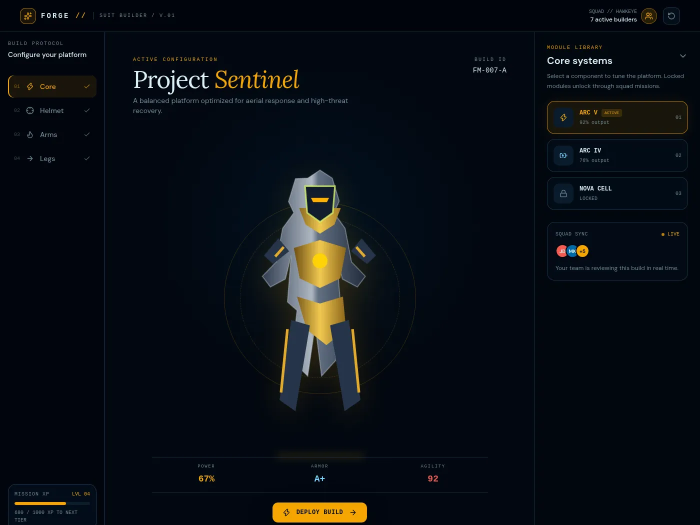 Ironman Suit Builder