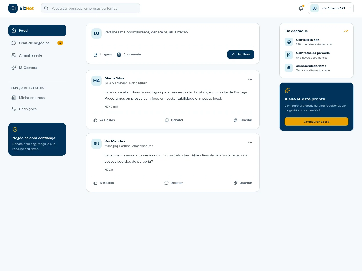 BizNet Social Hub