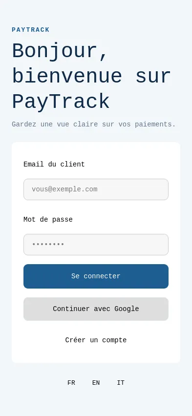 PayTrack Mobile