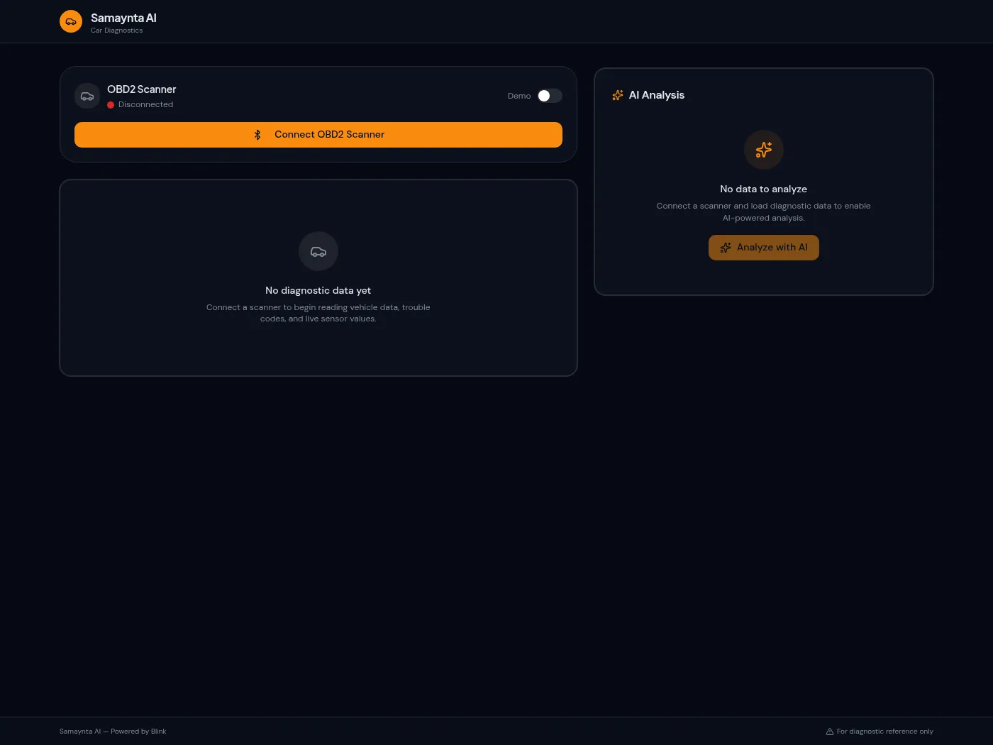 Samaynta AI Car Diagnostics