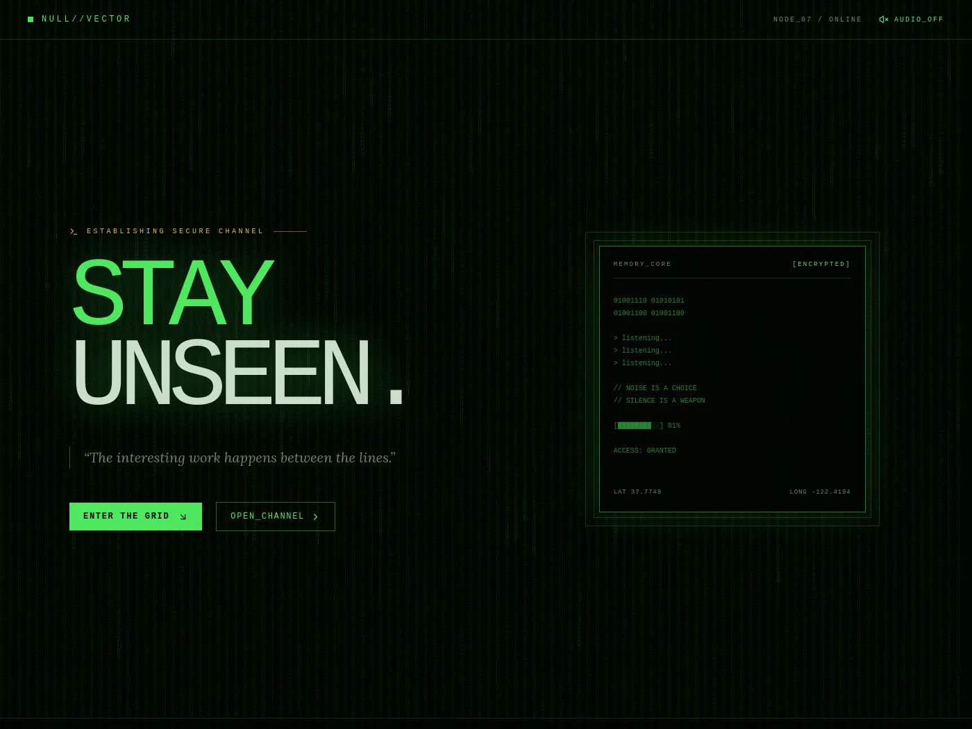 Hacker Matrix Bio Site
