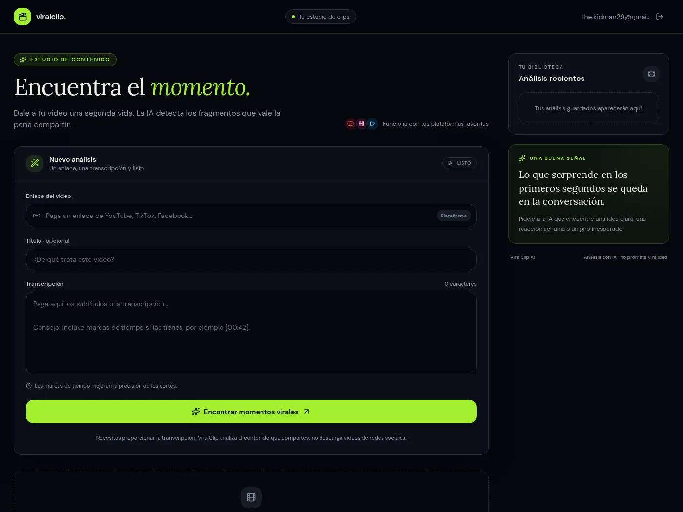 ViralClip AI Analyzer