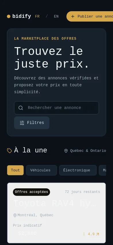 Bidify Marketplace
