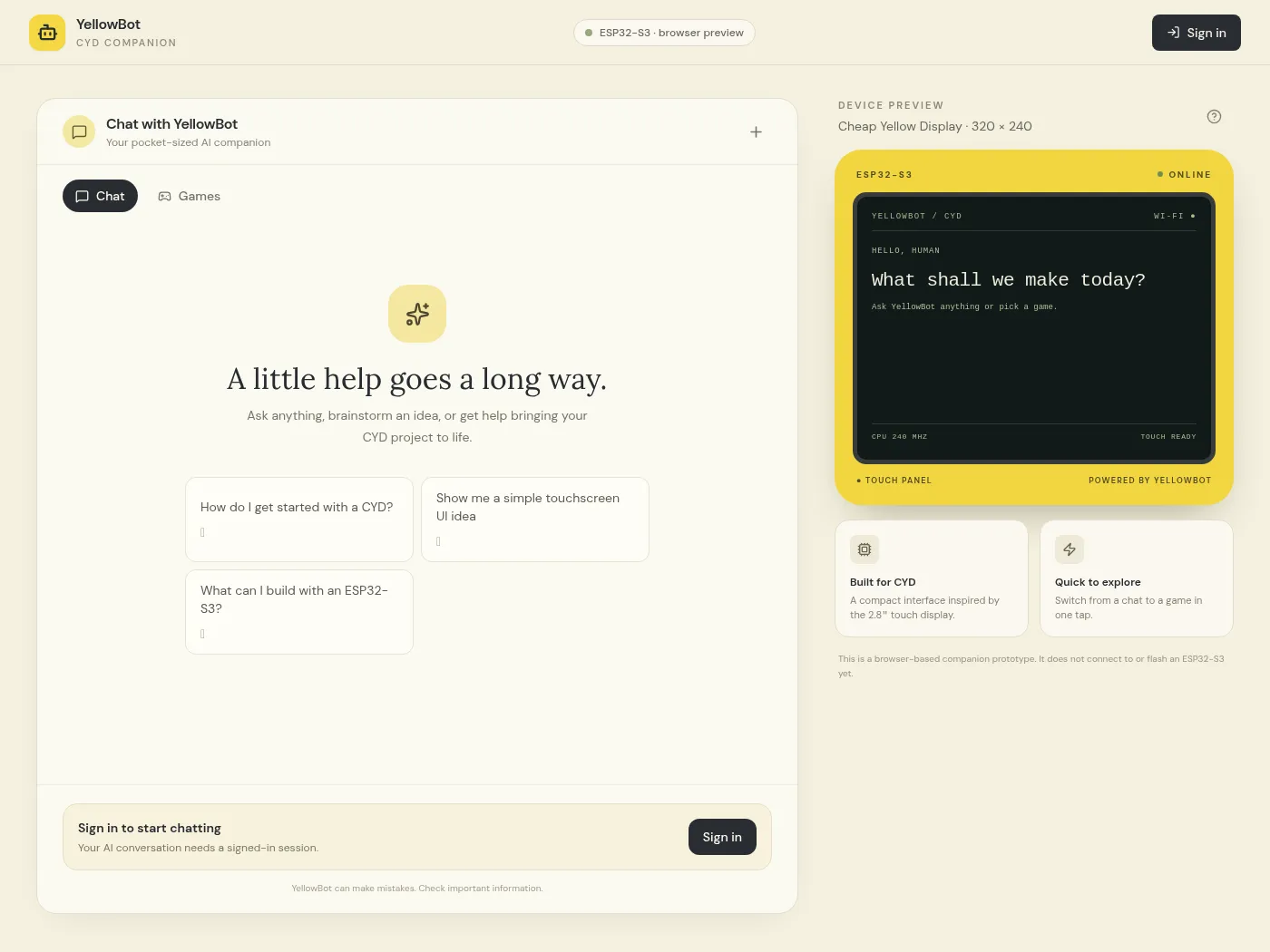 YellowBot Chat & Games