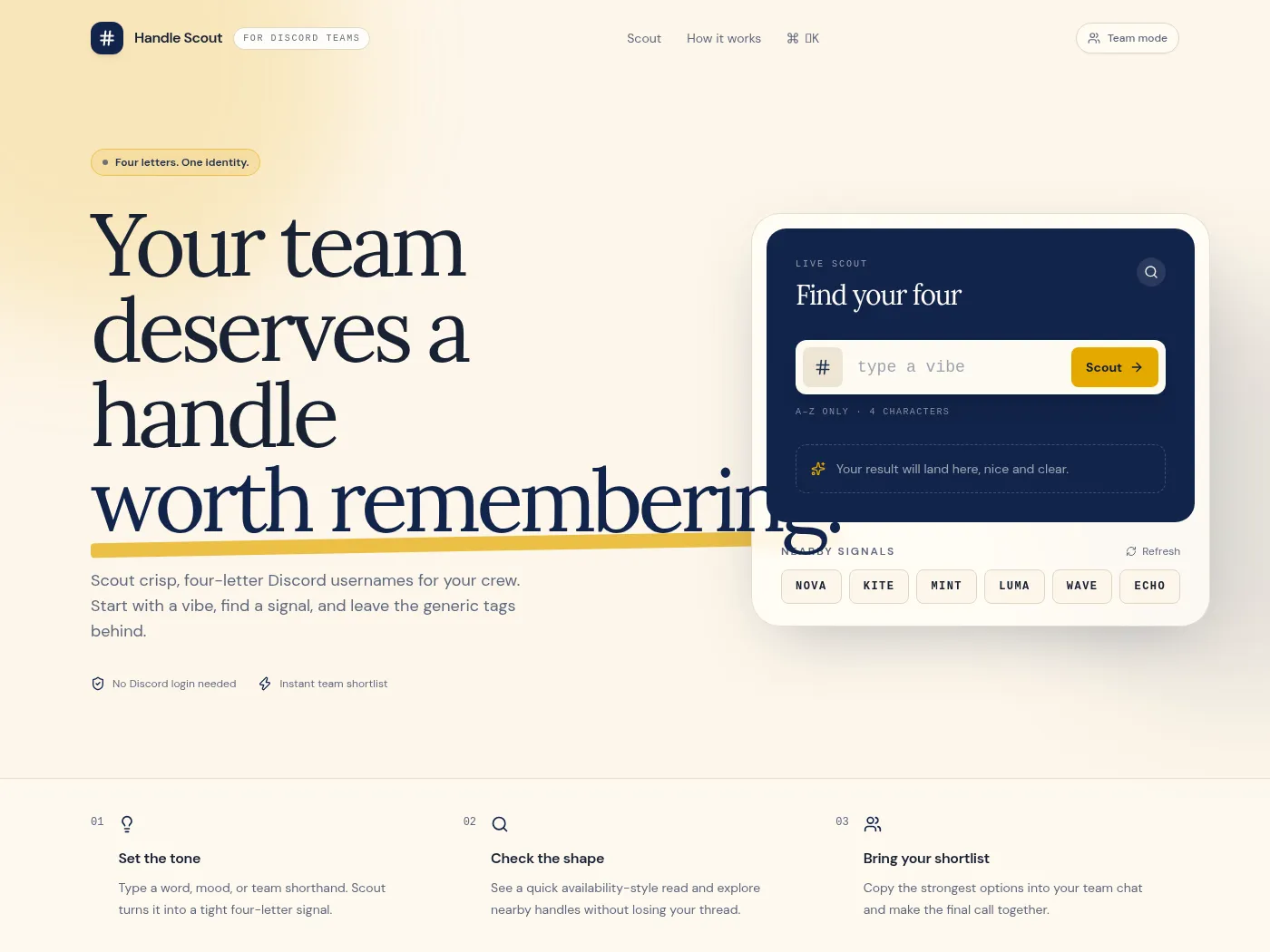 Discord Handle Scout
