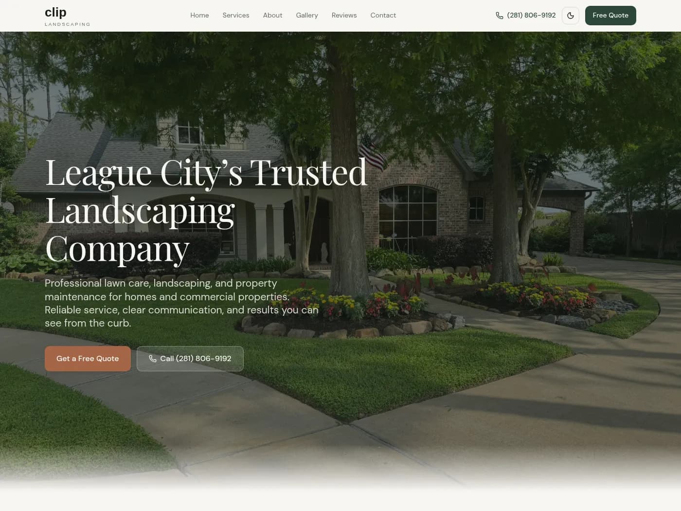 Clip Landscaping Site