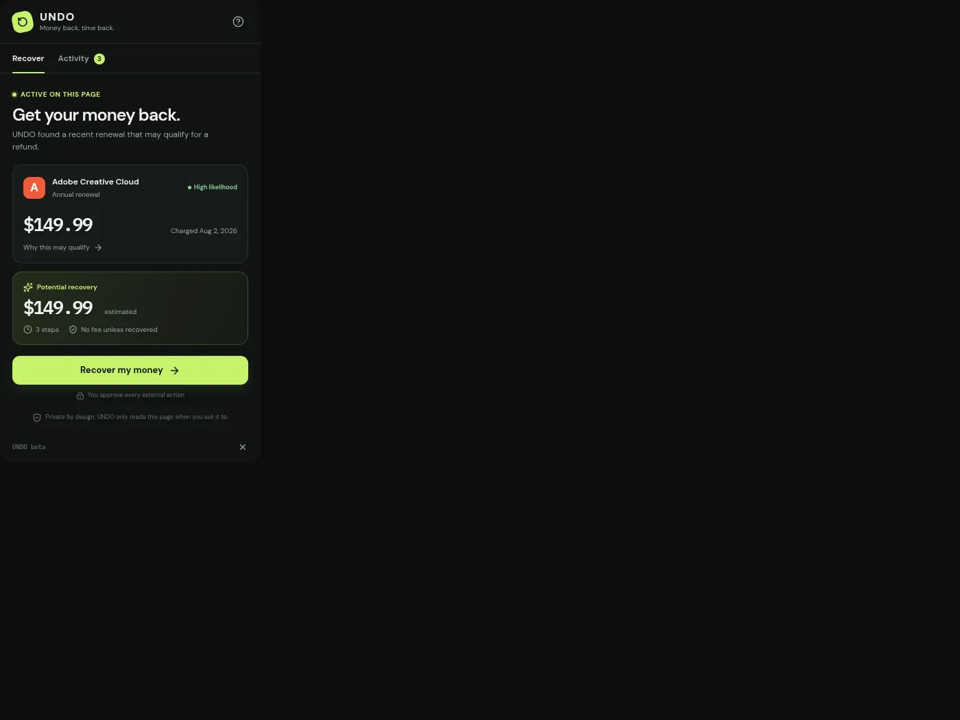UNDO: Refund & Cancel Helper