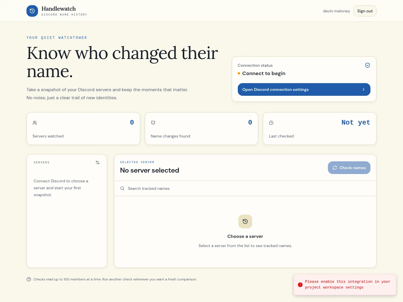 Discord Name Tracker