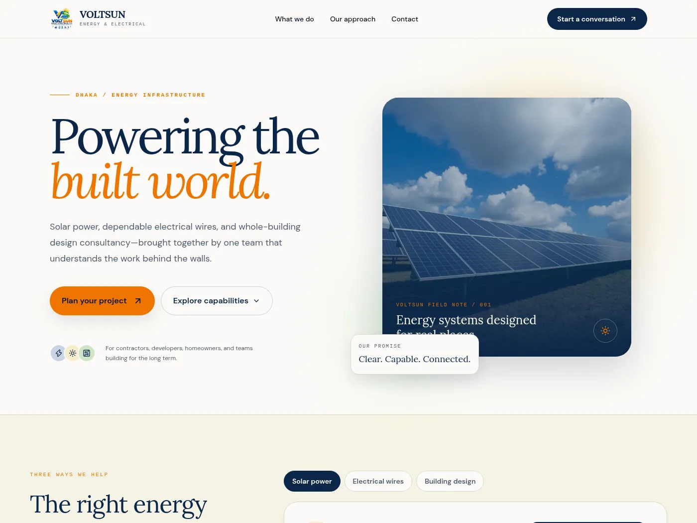VoltSun Energy Website