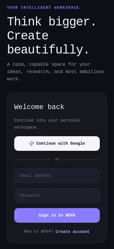 NOVA AI Workspace