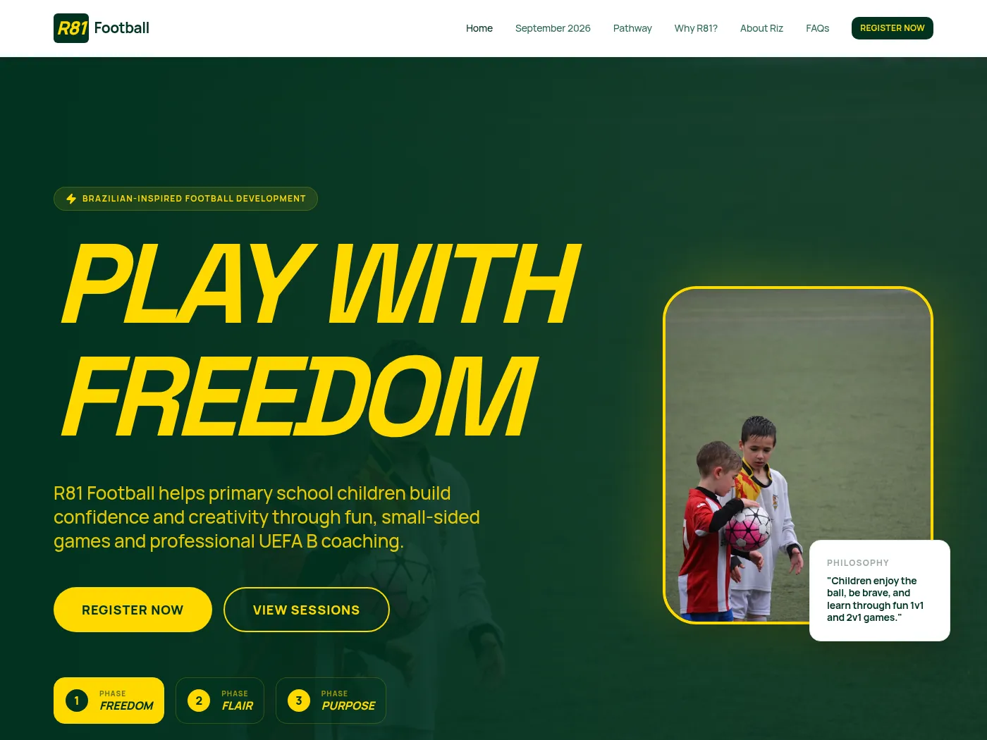 R81 Football Web Portal