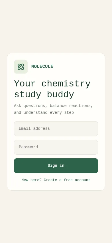 Chemistry Chat Solver