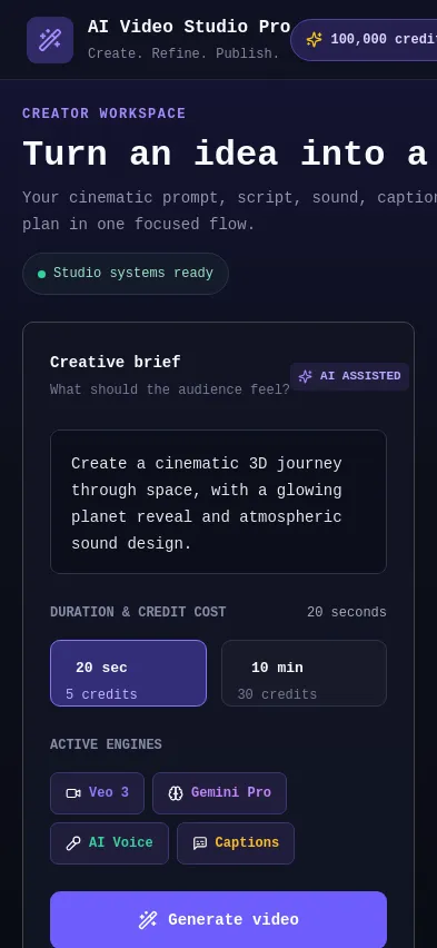 AI Video Studio Pro