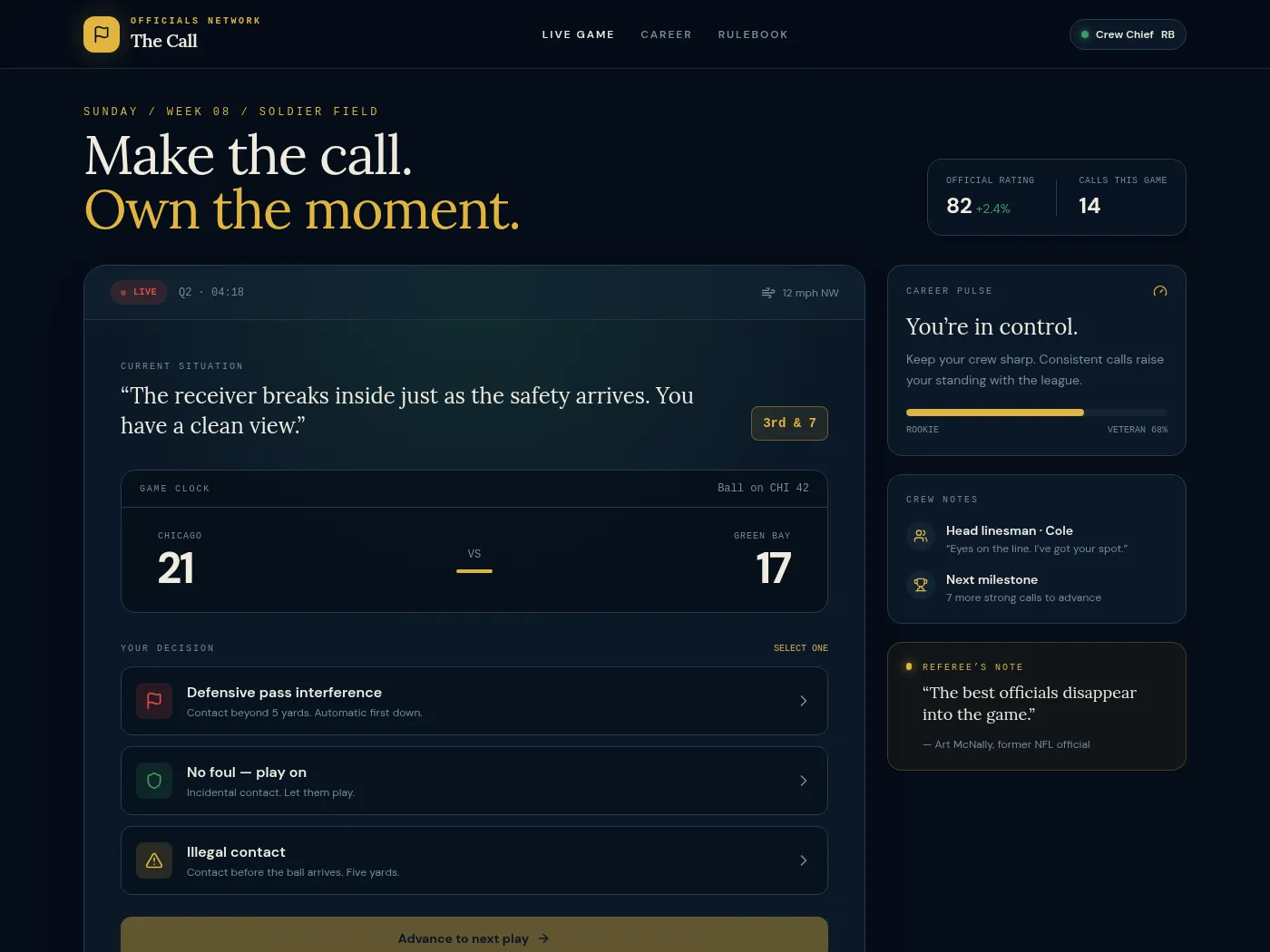 Referee Simulator