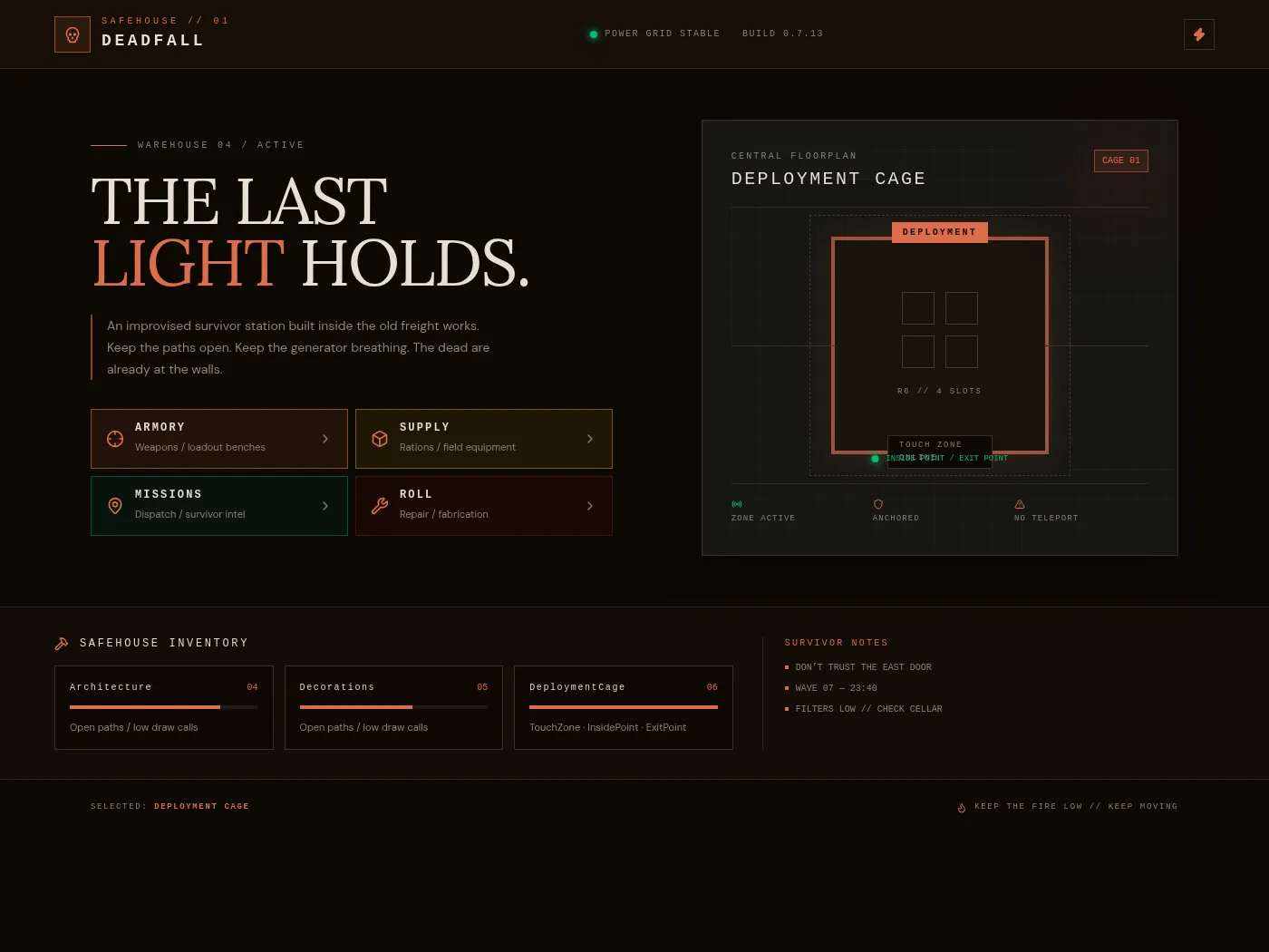 DEADFALL Lobby Builder